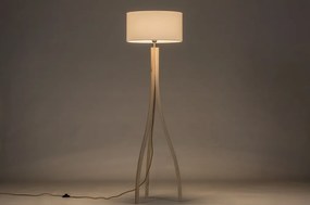 Stojací designová lampa Arbon White and Wood