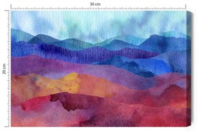 Obraz Barevné Abstraktní Pohoří Nedostatek Nedostatek Přírodní plátno 40x30