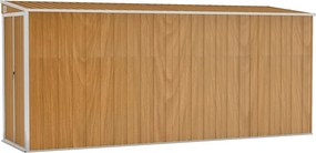Nástěnný zahradní domek hnědý 118 x 382 x 178 cm pozinkovaná ocel 316232