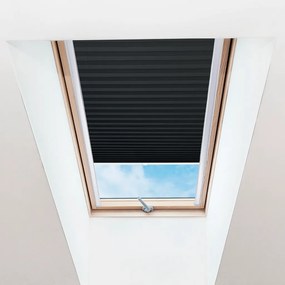 Roleta Plisé na střešní okna, Průsvitná, Černá, P 012 , 30 x 60 cm