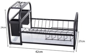 Verk Group Stojan na sušení nádobí se stojanem na zásobníky v podkroví