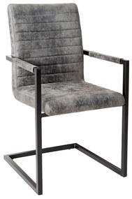 Noble Home Židle Iper, šedá, černá podnož