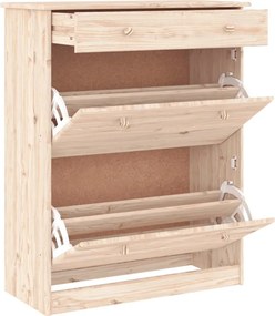 vidaXL Botník ALTA 77 x 35 x 96 cm masivní borové dřevo [353924] Barva: Přírodní