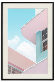 Plakát Budova ve stylu Miami Beach - prázdninová minimalistická architektura