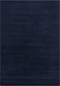 Flair Rugs, Kusový ručně tkaný koberec Tuscany Textured Wool Border Blue, 120x170, modrá, ložnice