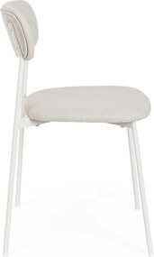 Bílá čalouněná jídelní židle Inka – Yes Everyday