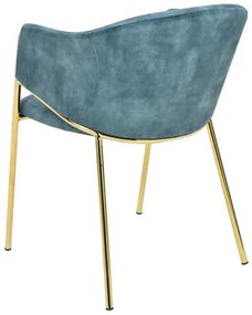 Designová židle Nikolai petrolejový samet