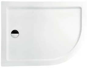 Besco Asymetrická sprchová akrylátová vanička SATURN AS 100x80 (120x90) IP Barva: Bílá, Rozměry (cm): 120x90, Orientace: Pravá