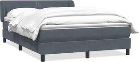 Box spring postel s matrací tmavě šedá 160x210 cm samet 3317446