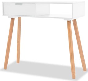 Odkládací stolek Moor - 80x30x72 cm | bílý