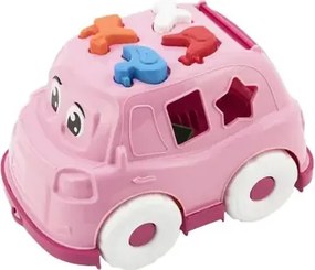 TEDDIES Plastová vkládačka auto / 3 barvy / 24 x 17 cm / od 12 měsíců