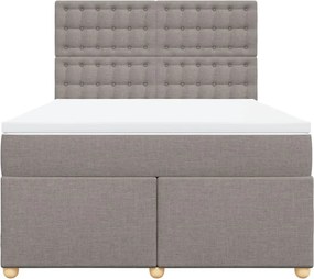 Box spring postel s matrací taupe 160x200 cm textil 3291349