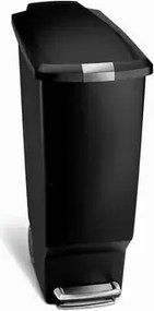 Simplehuman Pedálový odpadkový koš  – 40 l / úzký / černý plast