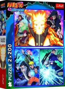 TREFL Puzzle 2v1 Naruto: Vesnice Hidden Leaf / 2x 200 dílků / 41 x 27,