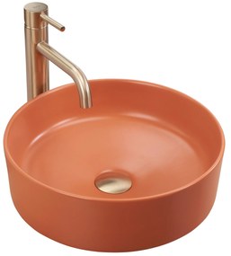 Rea Sami, umyvadlo na desku 370x370x135 mm, oranžová, REA-U4566