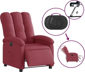 Elektrické polohovací křeslo vínové textil 3204071