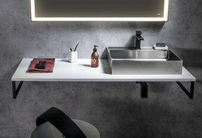 Sapho PLATO deska Rockstone 2000 x 24 x 500 mm bílá mat PL200-0101