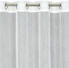 ZÁCLONA NA KROUŽCÍCH ELIA 140X250 CM BÍLÁ