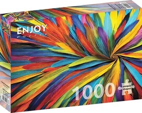 ENJOY Puzzle Barevné peří / 1000 dílků / od 14 let