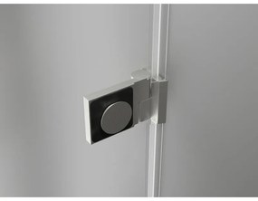 Mexen Lunar-B Duo výklopný sprchový kout 100 x 70 cm, čiré sklo, broušená ocel, 832-100L-070P-97-00