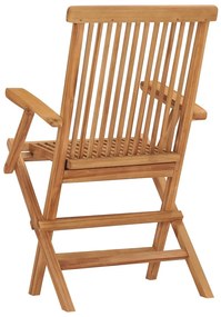 Skládací zahradní židle 4 ks masivní teakové dřevo - Default Title