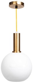 Toolight Kulové závěsné svítidlo z mléčného skla APP666-1CP zlaté
