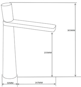 Mexen Nox umyvadlová baterie, chromová, 744210-00