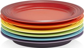 Snídaňové talíře Le Creuset Rainbow 22 cm barevné 6 ks