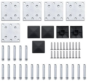 vidaXL Marketos Zahradní plot WPC 699 x 146 cm černý