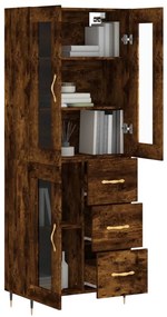 Skříň highboard kouřový dub 69,5 x 34 x 180 cm kompozitní dřevo - Default Title