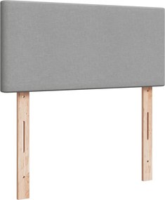 Box spring postel s matrací světle šedá 80 x 200 cm textil 3288008