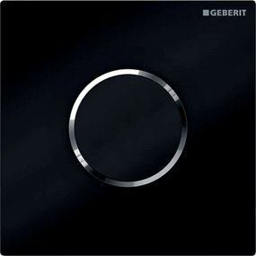Geberit - Elektronické ovládání splachování pisoárů typ 10, bateriové napájení, černá/chrom 116.035.KM.1