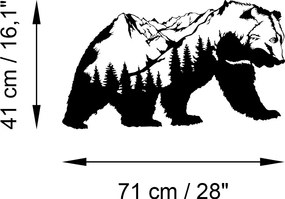 Nástěnná kovová dekorace Orso-1 černá