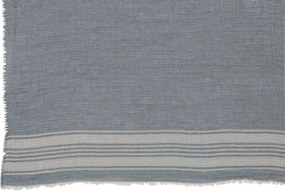 Modro - bílý bavlněný pléd Stripes - 130*170 cm