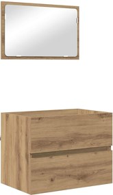 Sada koupelnového nábytku 3 ks Artisanový dub Kompozitní dřevo 3393506