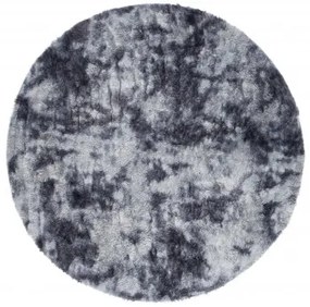 Kulatý koberec moderní SILK DYED 577 jemný měkký šedý Rozměr: průměr 100 cm