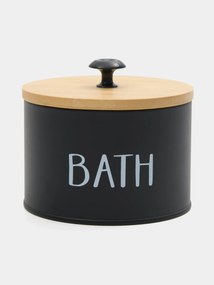 Sinsay - Úložná krabička s nápisem „Bath“ - černá