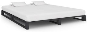 Rám postele z palet šedý masivní borovice 160 x 200 cm
