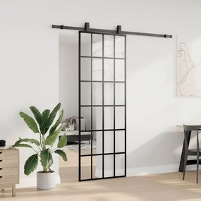 Posuvné dveře se sadou kování černé 76x205 cm ESG Glass 3375853