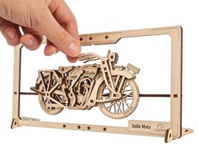 Ugears 2,5D dřevěné mechanické puzzle Indie Moto
