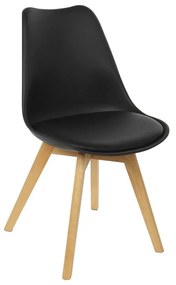 DKD Home Decor Černá moderní židle 48 x 56 x 83 cm
