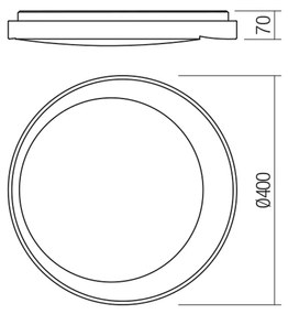 Smarter 05-901 stropní LED svítidlo Paddy, zlaté, 24W, 4000K, ø40cm