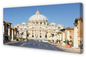 Obrazy na plátně Katedrála Řím ulice budovy 125x50 cm