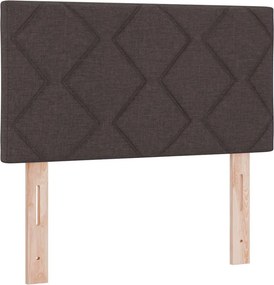 Postel s boxspringem s čelo Tmavě hnědá 80 x 200 cm textil 3340055
