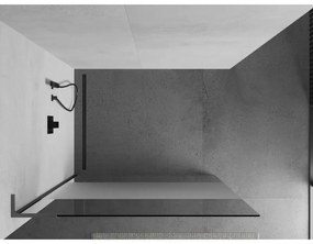 Mexen Kioto L, sprchová zástěna Walk-In 70 x 200 cm, 8mm čiré sklo-námraza, grafitový profil, 800-070-103-95-35