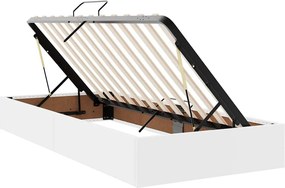 Postel s úložným prostorem a matrací s matrací Bílá 90 x 200 cm 3370147