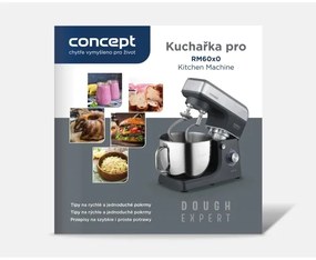 Concept RM6000 - Kuchyňský robot DOUGH EXPERT 1900W/230V antracit/nerez