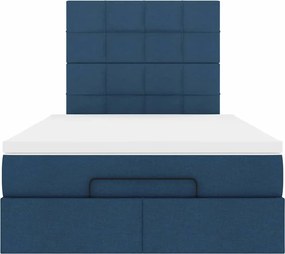 Osmanský rám postele s matrací modrá 120x190cm textil 3313146