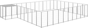 vidaXL Psí kotec 25,41 m² ocel [3082235] Barva: Černá