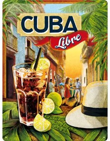 Postershop Plechová cedule: Cuba Libre - 40x30 cm